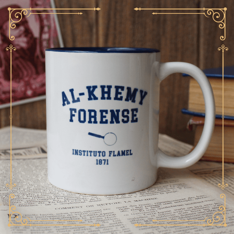Caneca de cerâmica: Instituto Flamel, Al-khemy Forense! - Armazémdo Badiu