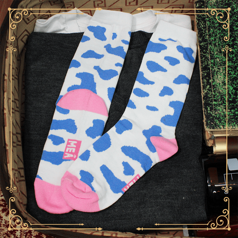 Meia cano longo: Vaca Azul! - Armazémdo Badiu